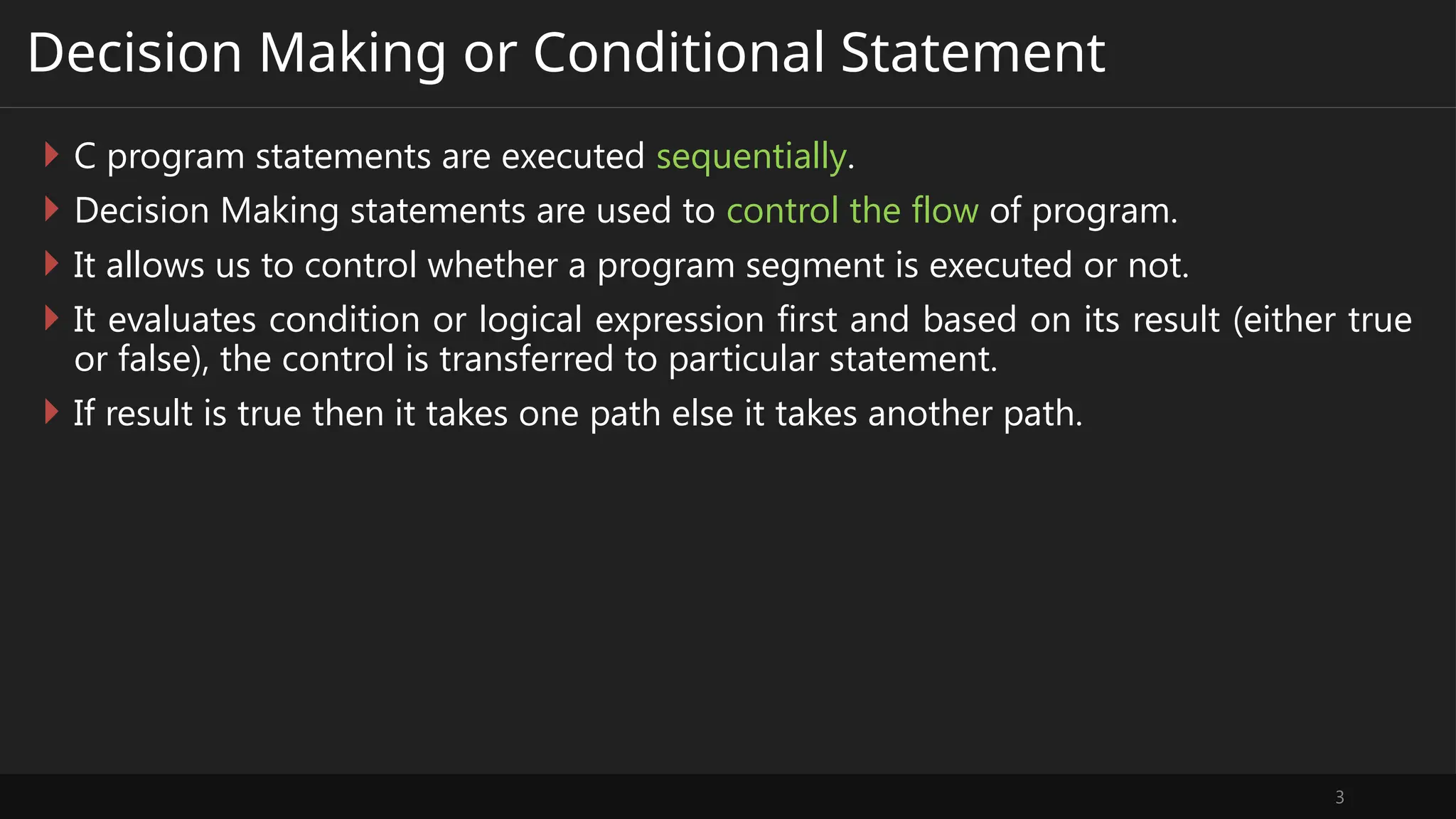 This the chapter is of fop chapter 3 decision of the c programming | PPTX