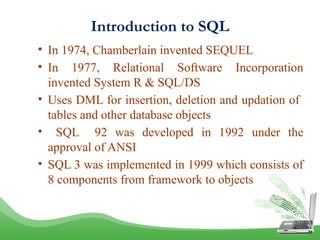 3.Unit_I-Introduction to Oracle database | PPTX