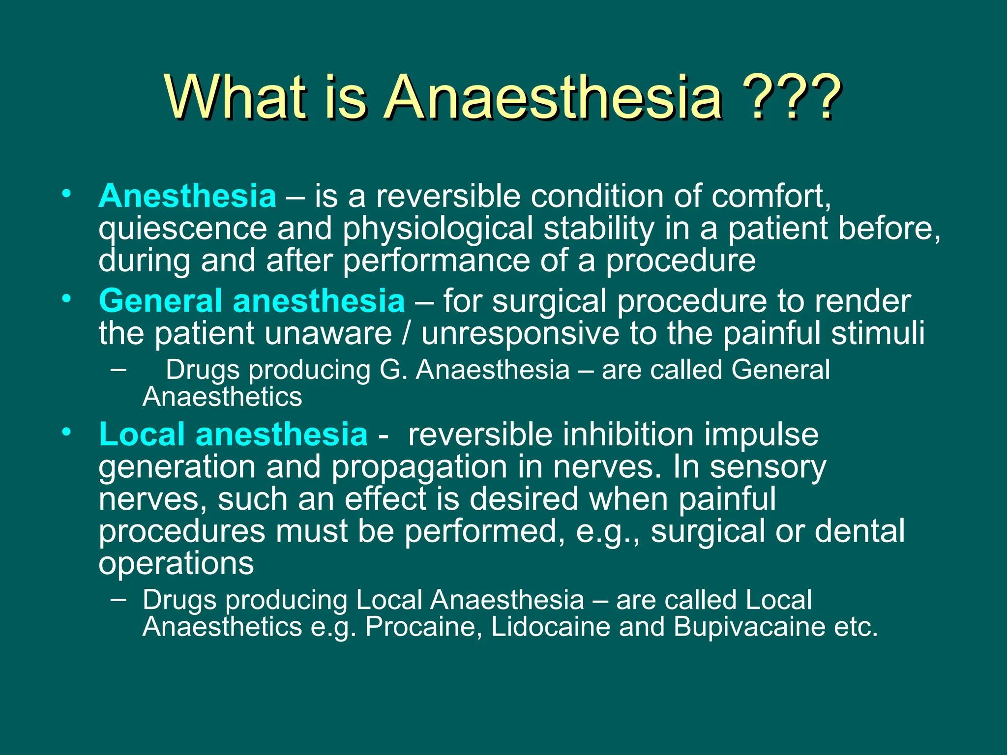 Pharmacholocy lecture and class 3 General anaesthesia.ppt