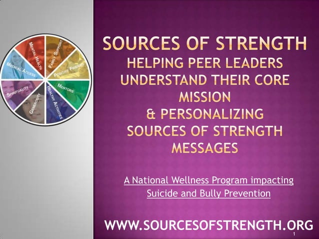 3-26-12 Sources of Strength Webinar: Helping Peer Leaders Understand ...