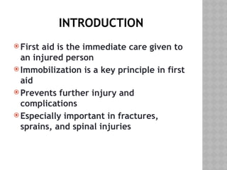 first aid management of injuries and fracture | PPTX