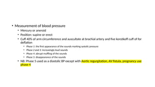 3. CVS history taking and physical examination | PPTX