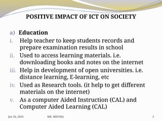 IMPACT OF COMPUTER SCIECE ON SOCIETY | PPTX