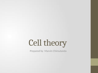 Cell theory ppt notes presentation and education purpose | PPTX