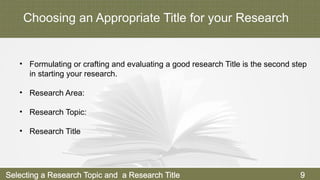 3. Selecting a Research Topic and a Research Title.pptx