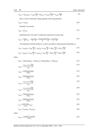 High performance of excitation system for synchronous generator based ...
