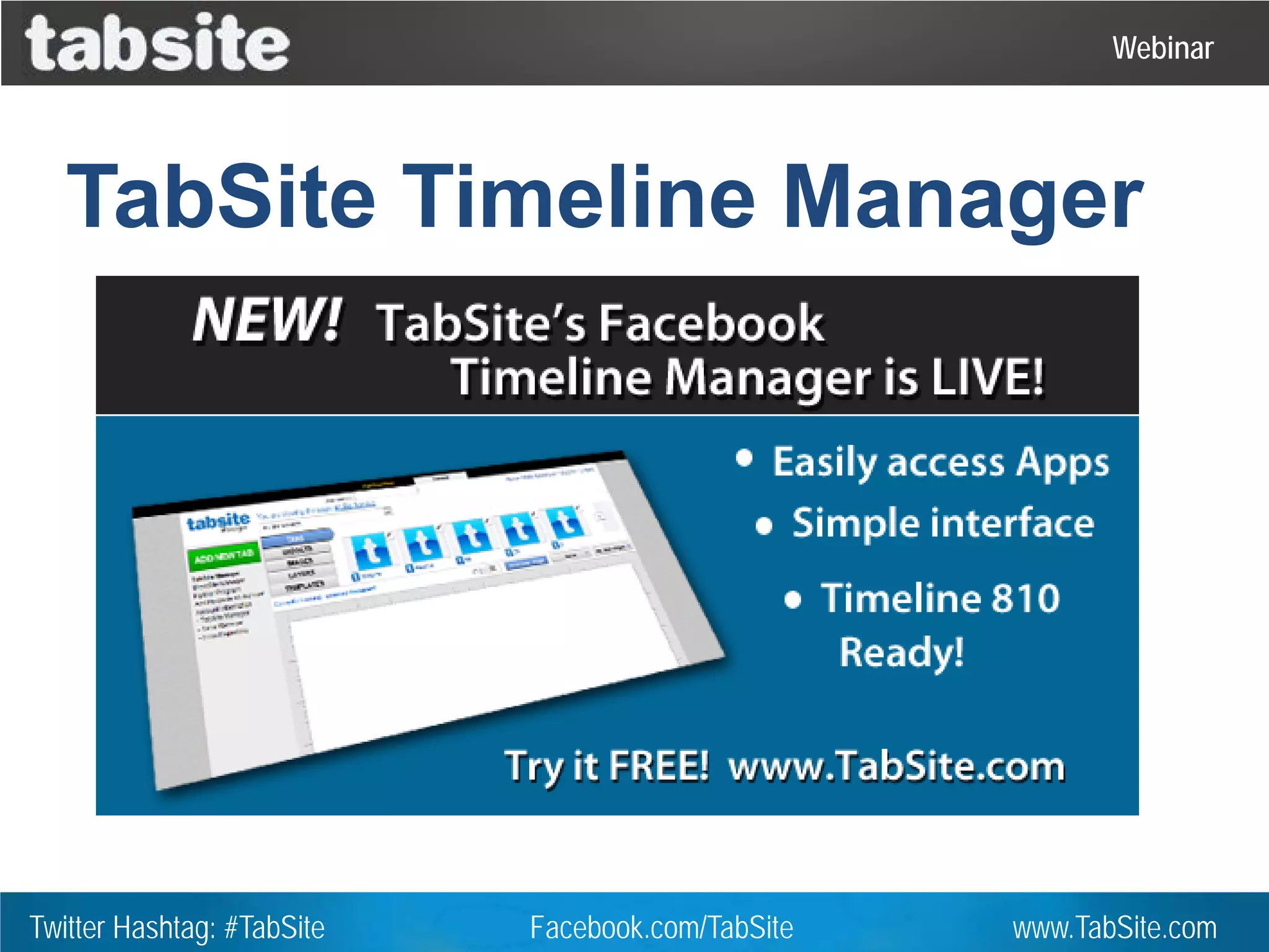 TabSite Contests and Timeline Webinar | PDF | Web Conferencing ...