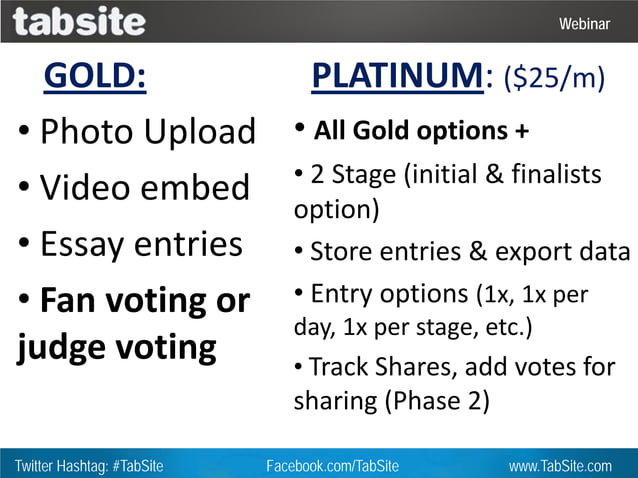 TabSite Contests and Timeline Webinar | PDF | Web Conferencing ...