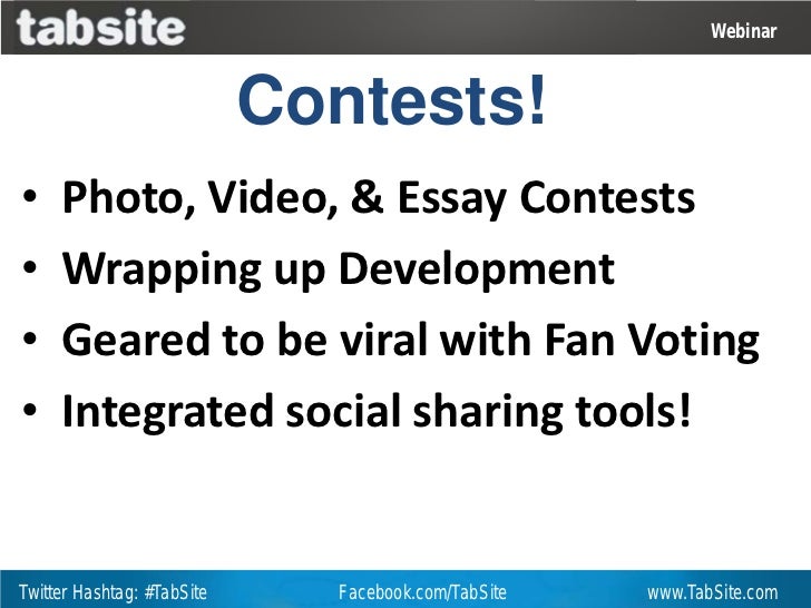 TabSite Contests and Timeline Webinar