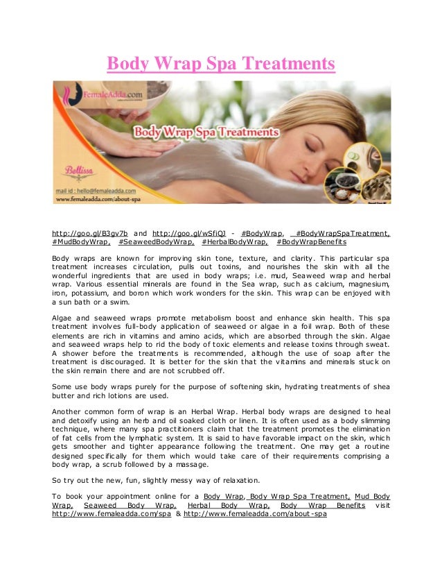 FemaleAdda.com - Body Wrap Spa Treatments