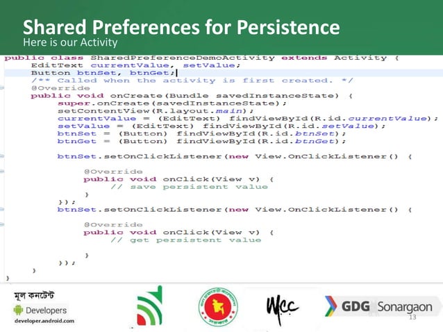 Activity & Shared Preference | PPTX