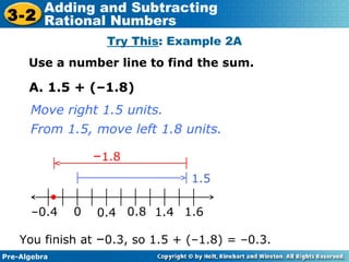 3 2 adding and subtracting rational numbers lesson | PPT