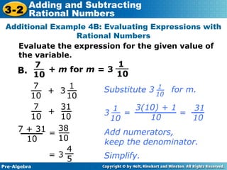3 2 adding and subtracting rational numbers lesson | PPT