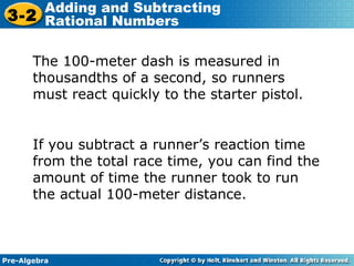 3 2 adding and subtracting rational numbers lesson | PPT