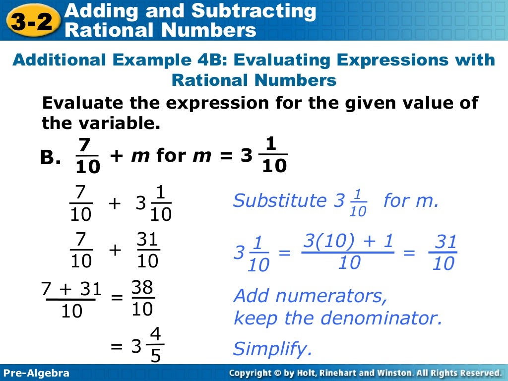 3 2 adding and subtracting rational numbers lesson
