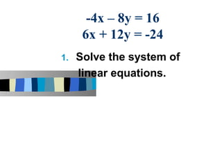 3.2 a solving systems algebraically | PPT
