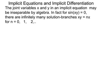 3.2 implicit equations and implicit differentiation | PPTX