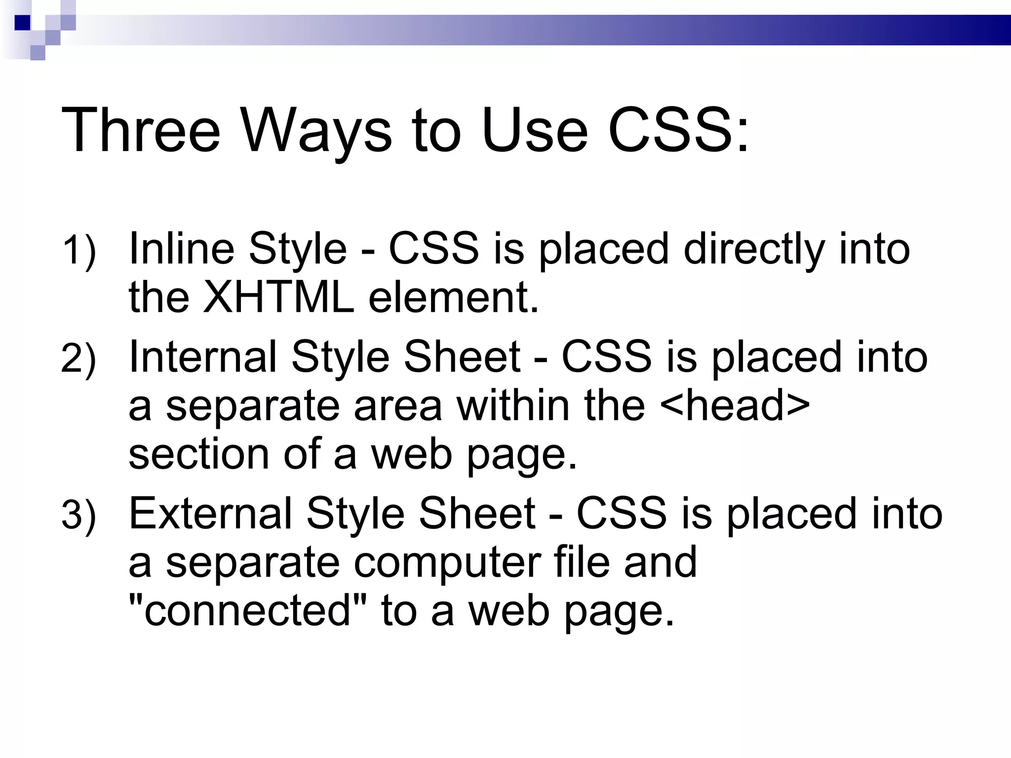 3.2 introduction to css | PPT