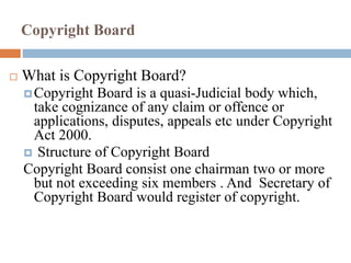 3 2 low presentation on Copyright Board & Procedure to obtain copyright ...