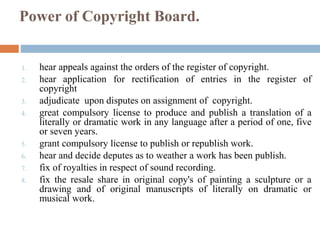 3 2 low presentation on Copyright Board & Procedure to obtain copyright ...