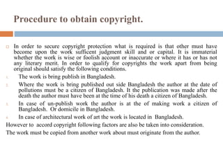 3 2 low presentation on Copyright Board & Procedure to obtain copyright ...
