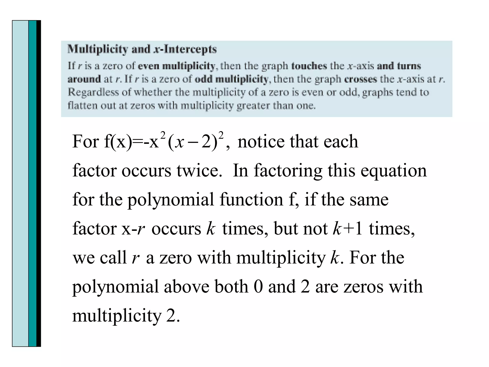 3 2 Polynomial Functions And Their Graphs | PPT