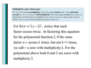 3 2 Polynomial Functions And Their Graphs | PPT