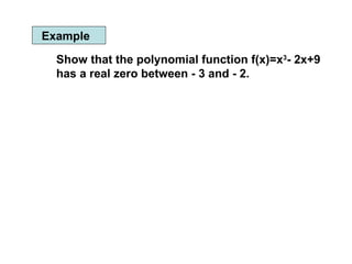 3 2 Polynomial Functions And Their Graphs | PPT
