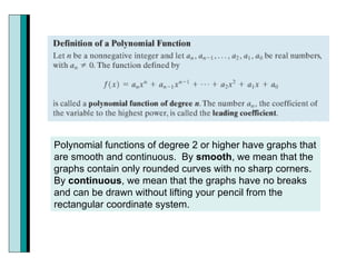 3 2 Polynomial Functions And Their Graphs | PPT