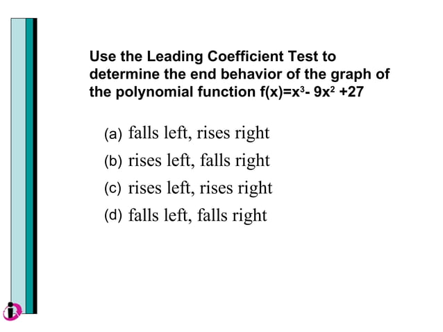 3 2 Polynomial Functions And Their Graphs | PPT