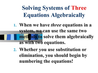 3.2 solving systems algebraically | PPT