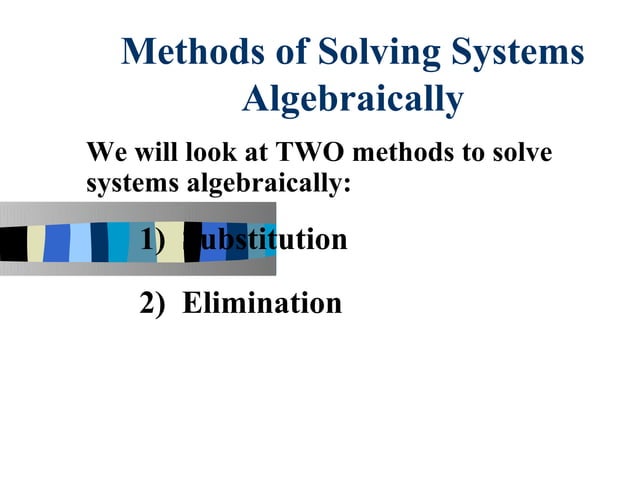 3.2 solving systems algebraically | PPT | Physics | Science
