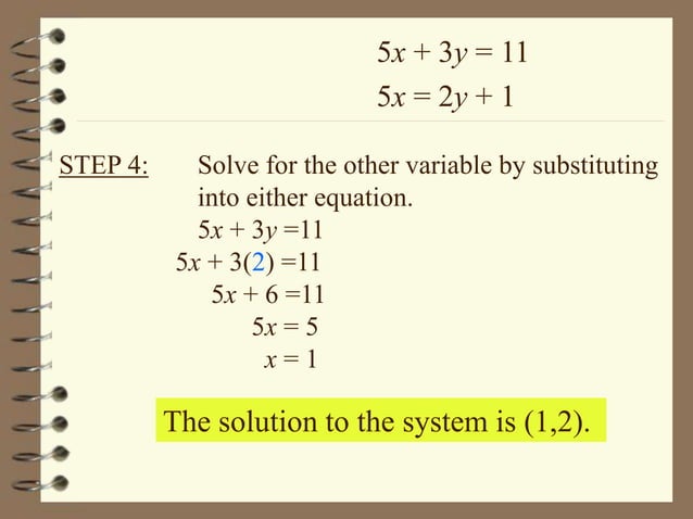 3 2 solving systems of equations (elimination method) | PPT