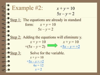 3 2 solving systems of equations (elimination method) | PPT | Free Download