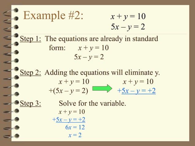 3 2 solving systems of equations (elimination method) | PPTX