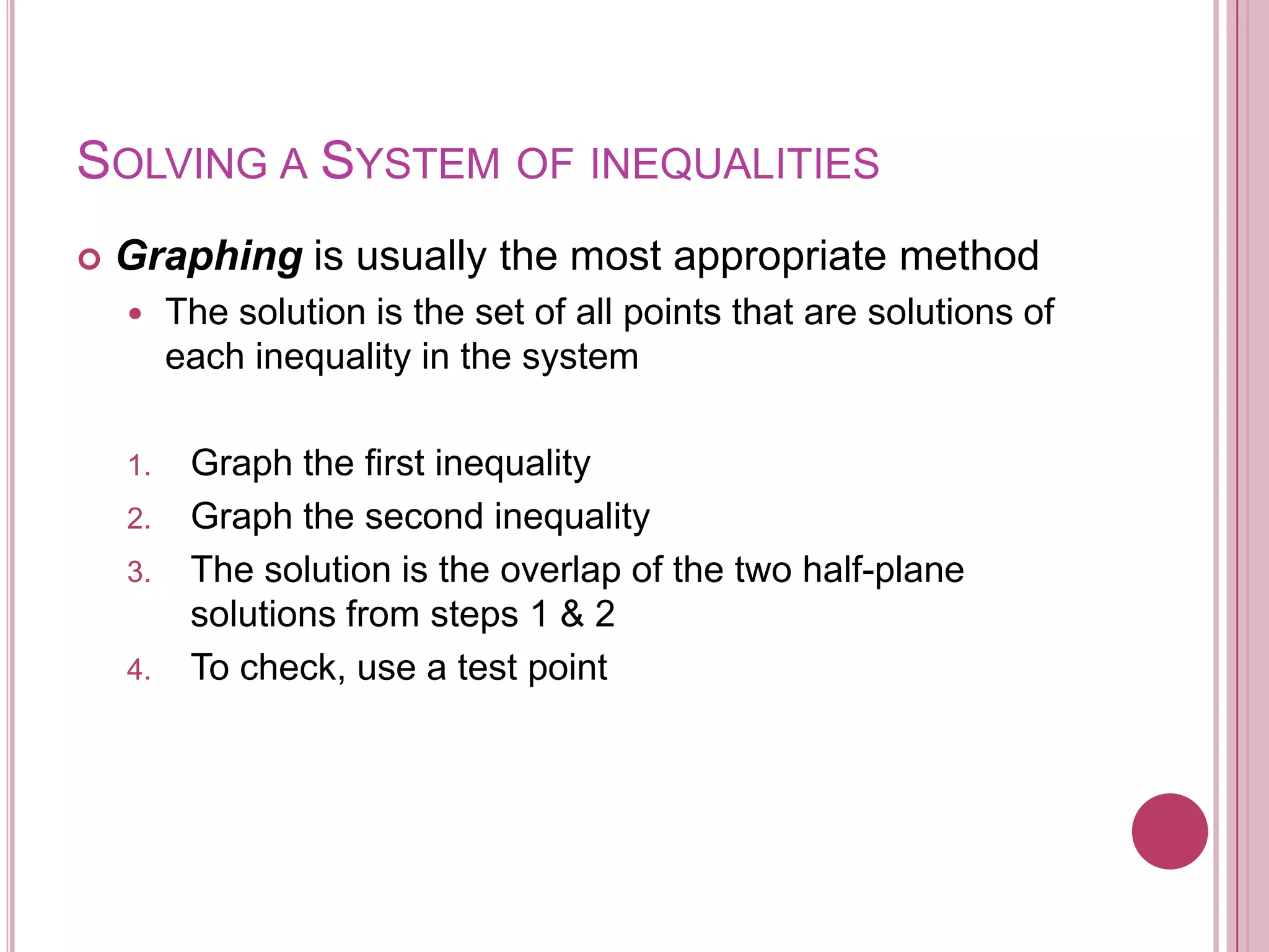 3.3 Systems of Inequalities | PPTX
