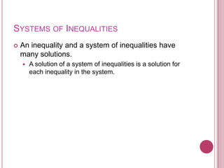 3.3 Systems of Inequalities | PPTX