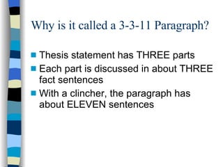 3-3-11 Paragraph Introduction | PPT