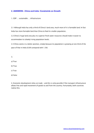 China and India worksheet | PDF