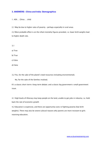 China and India worksheet | PDF