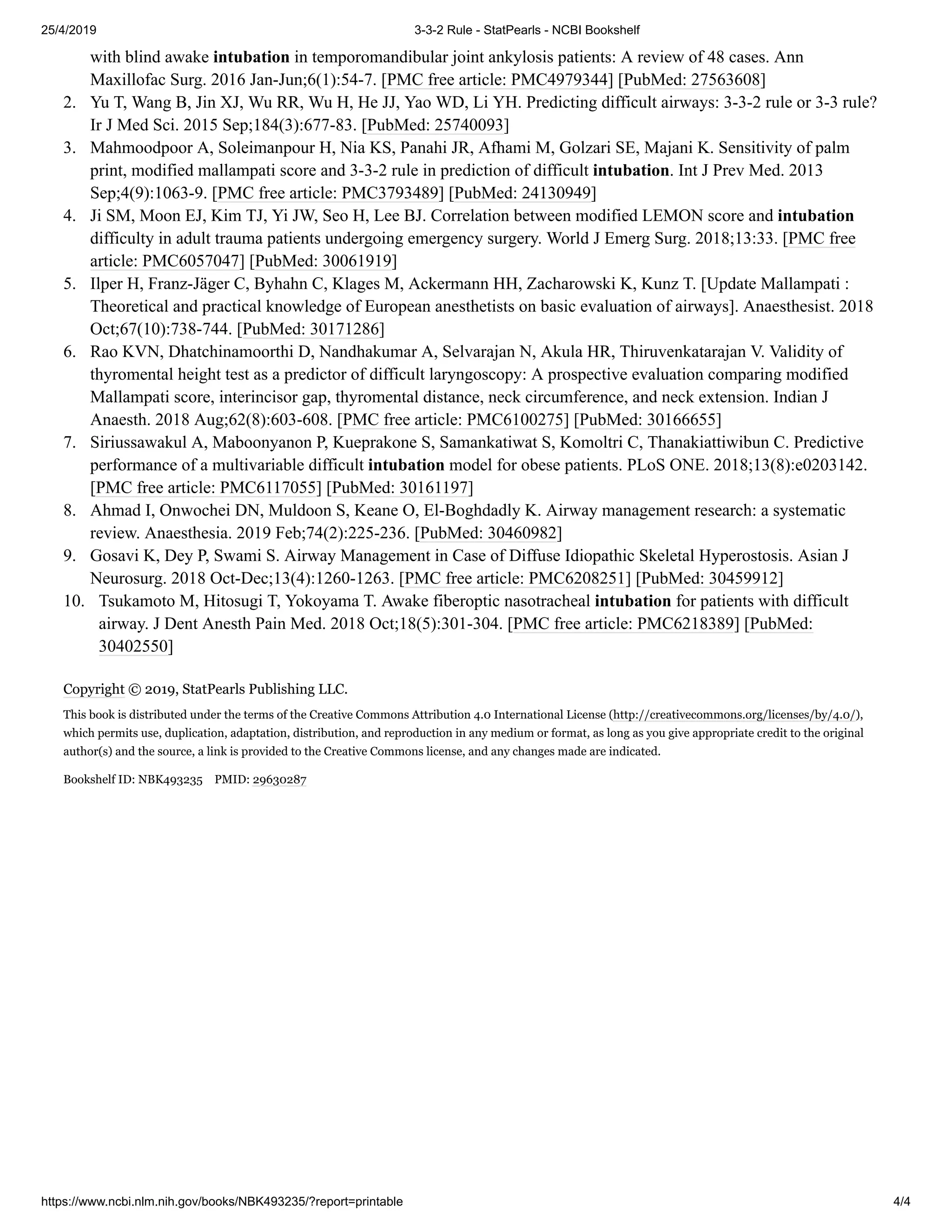 3-3-2 rule - stat pearls | PDF