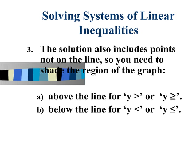 3.3 a solving systems of inequalities | PPT