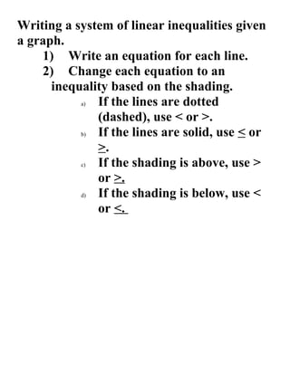 3.3 a writing systems of linear inequalities | DOC | Physics | Science