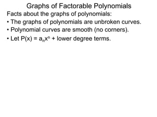 3.3 graphs of factorable polynomials and rational functions | PPTX