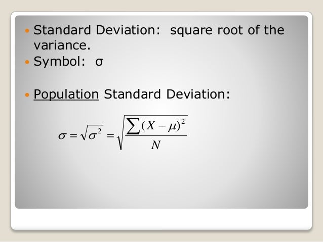 3.3 Measures of Variation
