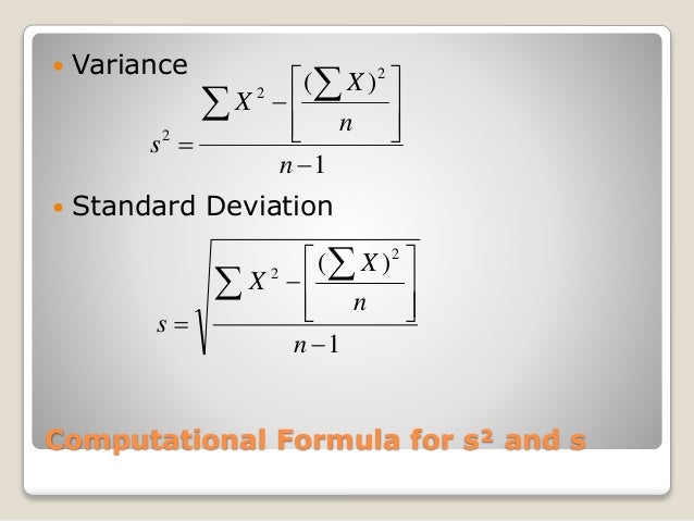 3.3 Measures of Variation