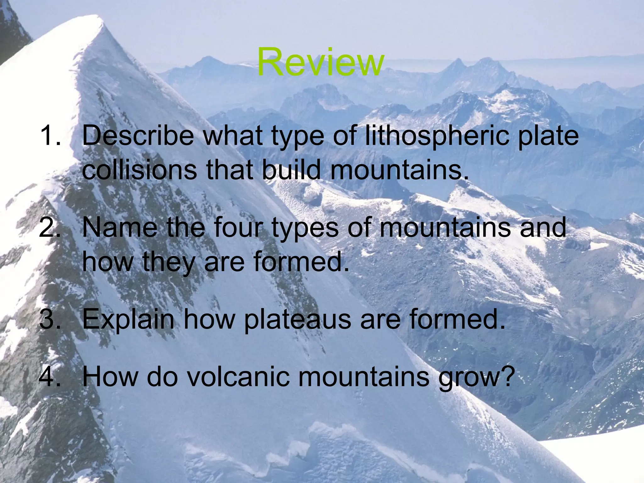 3.3 mountain formation | PPT
