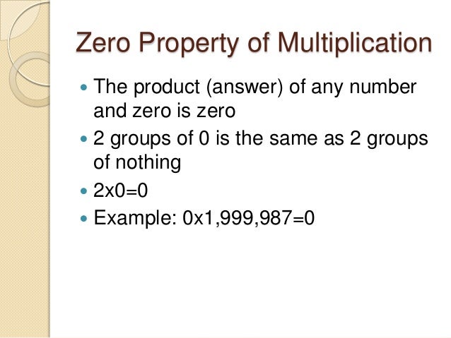 Multiplication Properties multiplication-properties