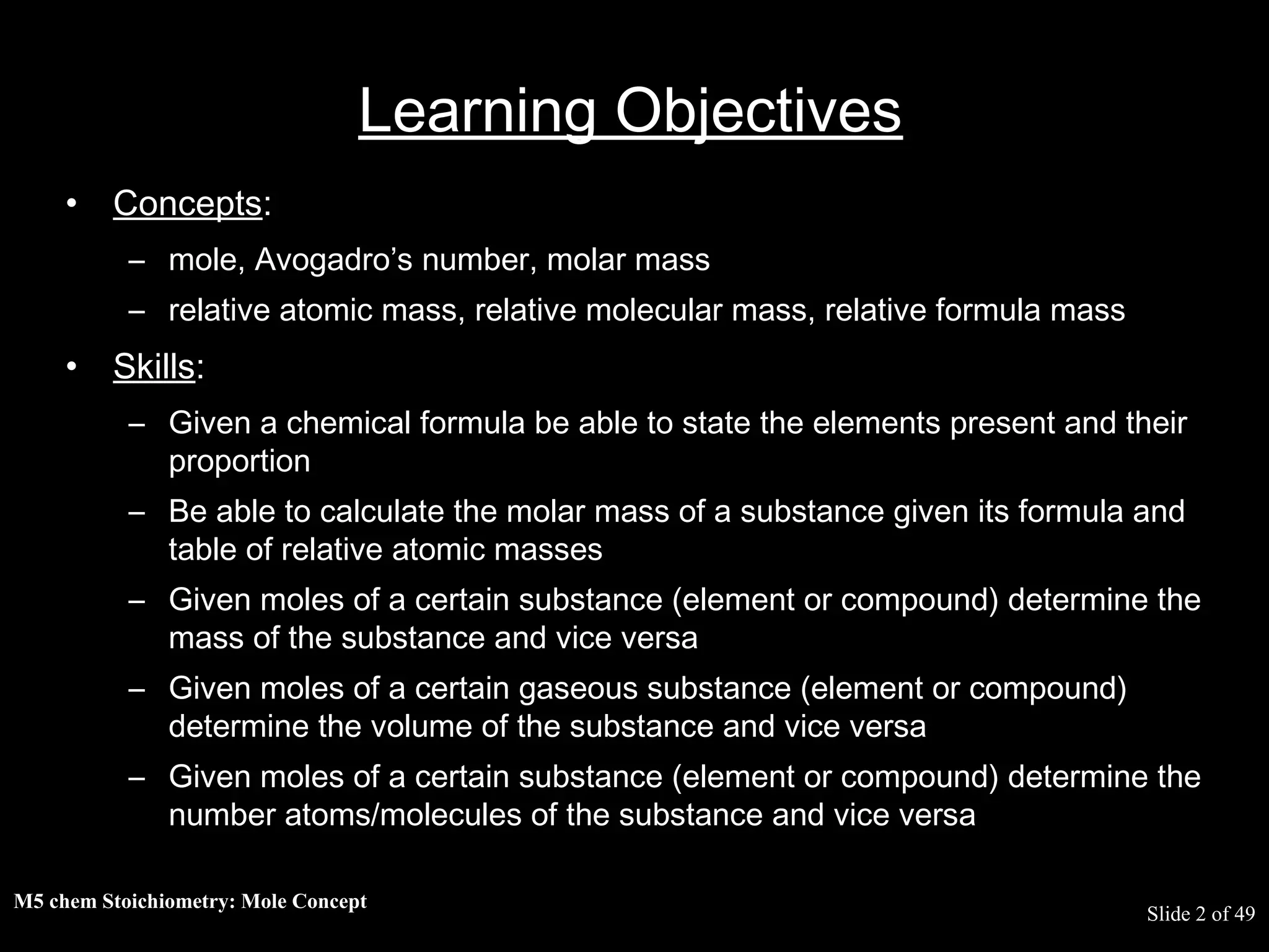 3.3 chem myp mole formula | PPT