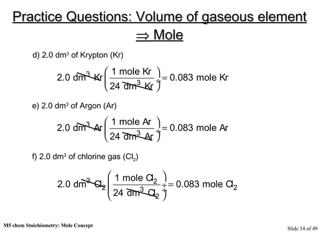 3.3 chem myp mole formula | PPT